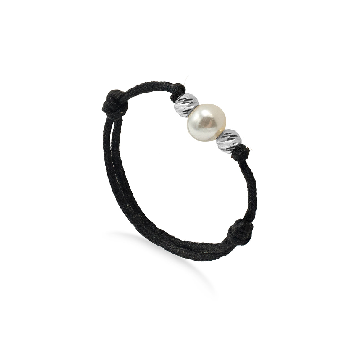 Inel snur reglabil argint One Pearl – LOOR Jewelry