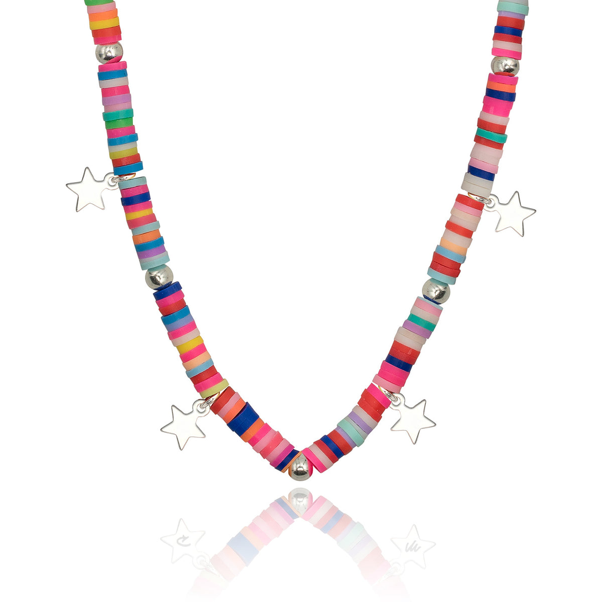 Colier argint cu stelute Rainbow of Chaos – LOOR Jewelry