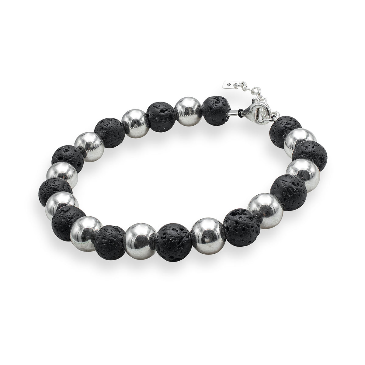 Bratara barbati argint si lava Liam – LOOR Jewelry