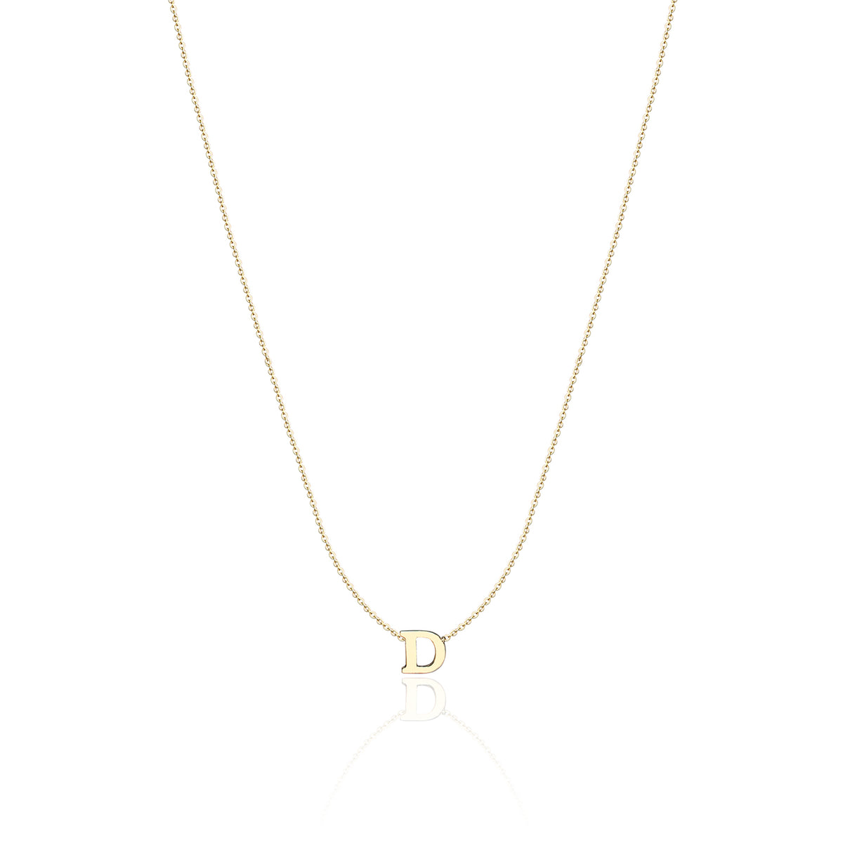 Lantisor Aur Cu Initiala Myself Loor Jewelry
