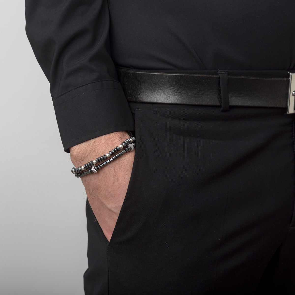 Bratara barbati cu pietre si argint Thomas – LOOR Jewelry