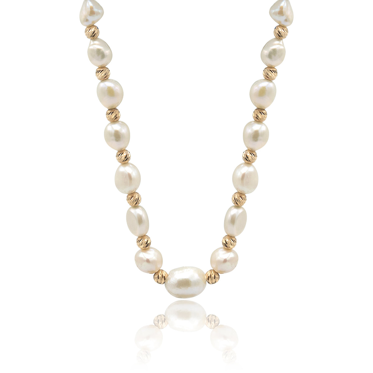 Colier aur cu perle si bilute Statement Ladies – LOOR Jewelry